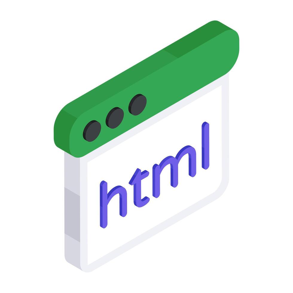 Unique design icon of html website 52100815 Vector Art at Vecteezy