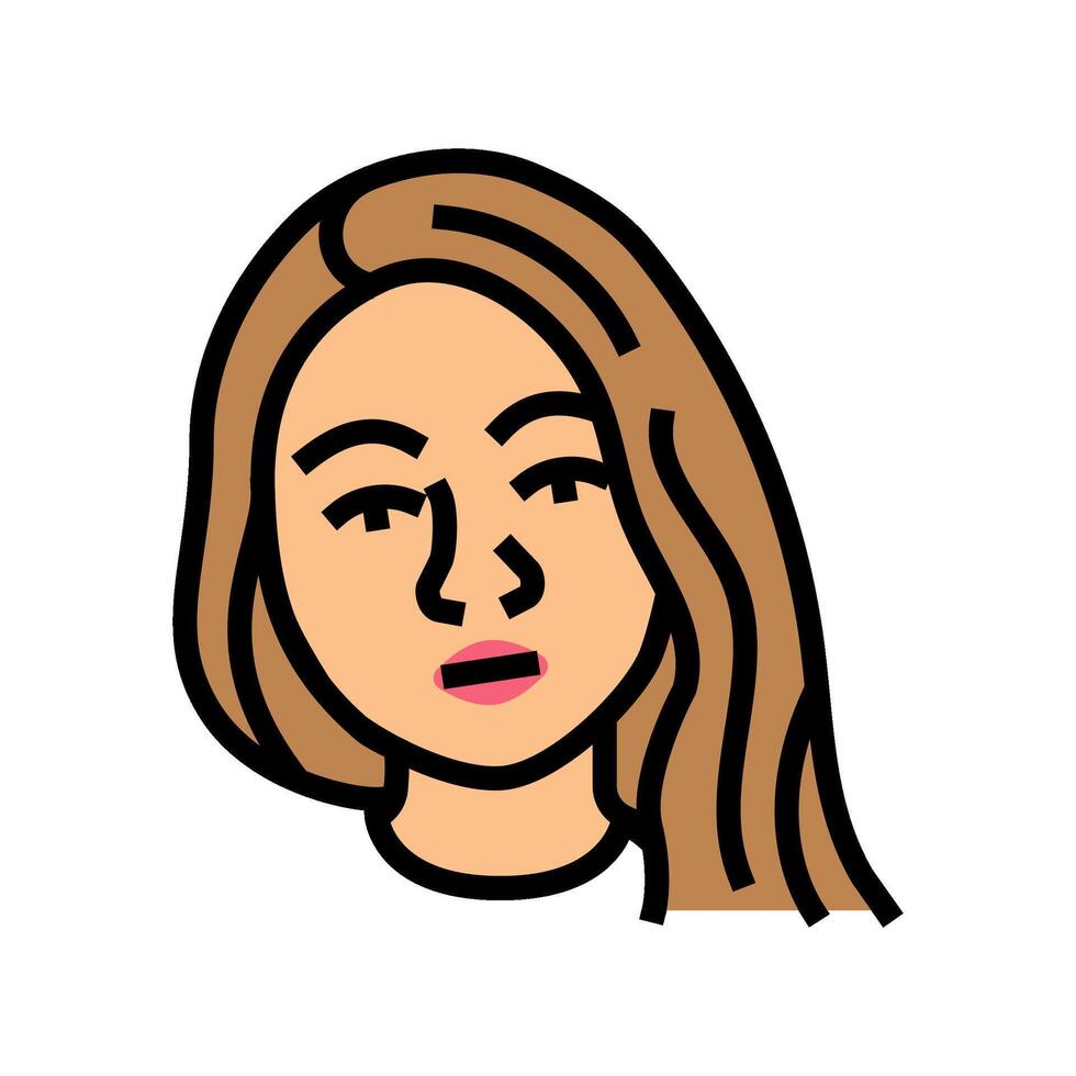 indifference woman expression color icon illustration 52103134 Vector ...