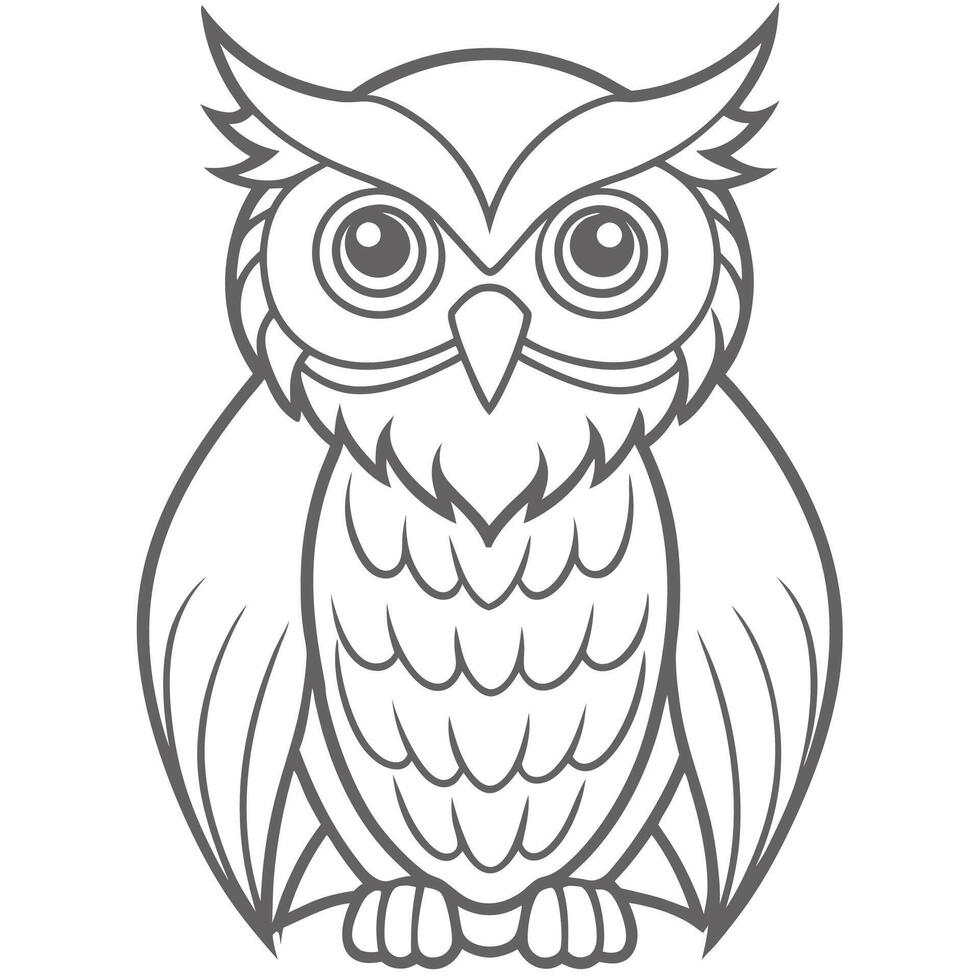Minimalist Owl Outline Drawing 52112243 Vector Art at Vecteezy Minimalist Owl Outline Drawing 52112243 Vector Art at Vecteezy