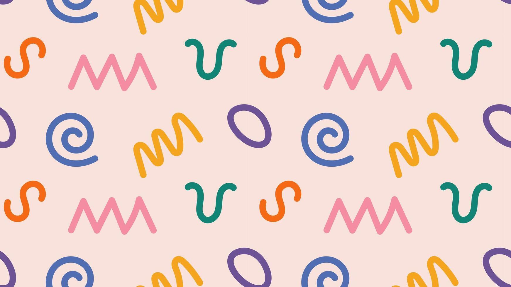 Simple childish doodle background. Abstract hand drawn line shapes ... Simple childish doodle background. Abstract hand drawn line shapes ...