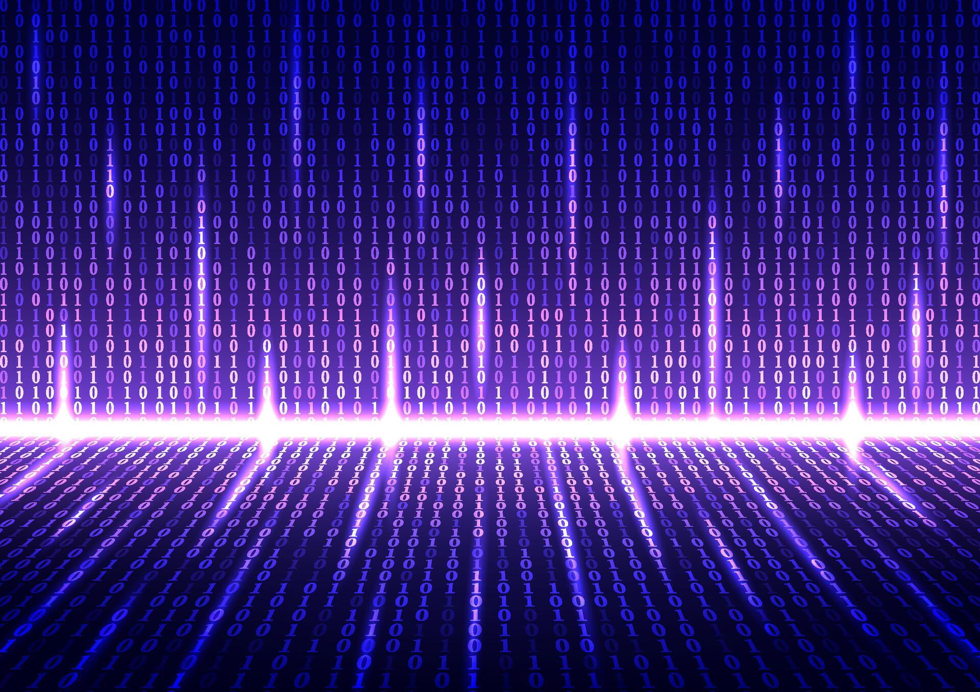 Digital Binary Data Technology Background Data Software Programming Code Technology Concept