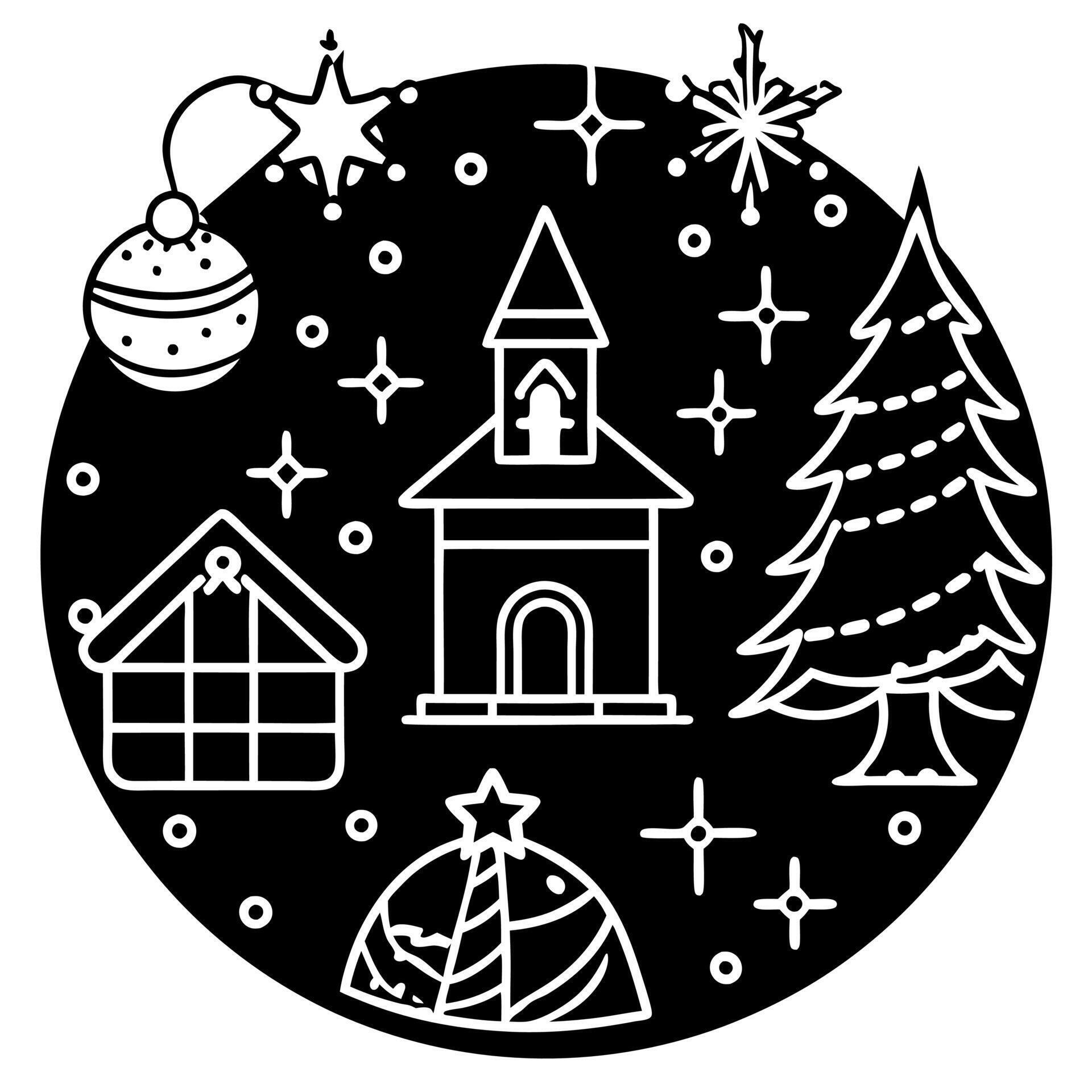 Christmas dark background with christmas decoration. top view. 52139629 Vector Art at Vecteezy