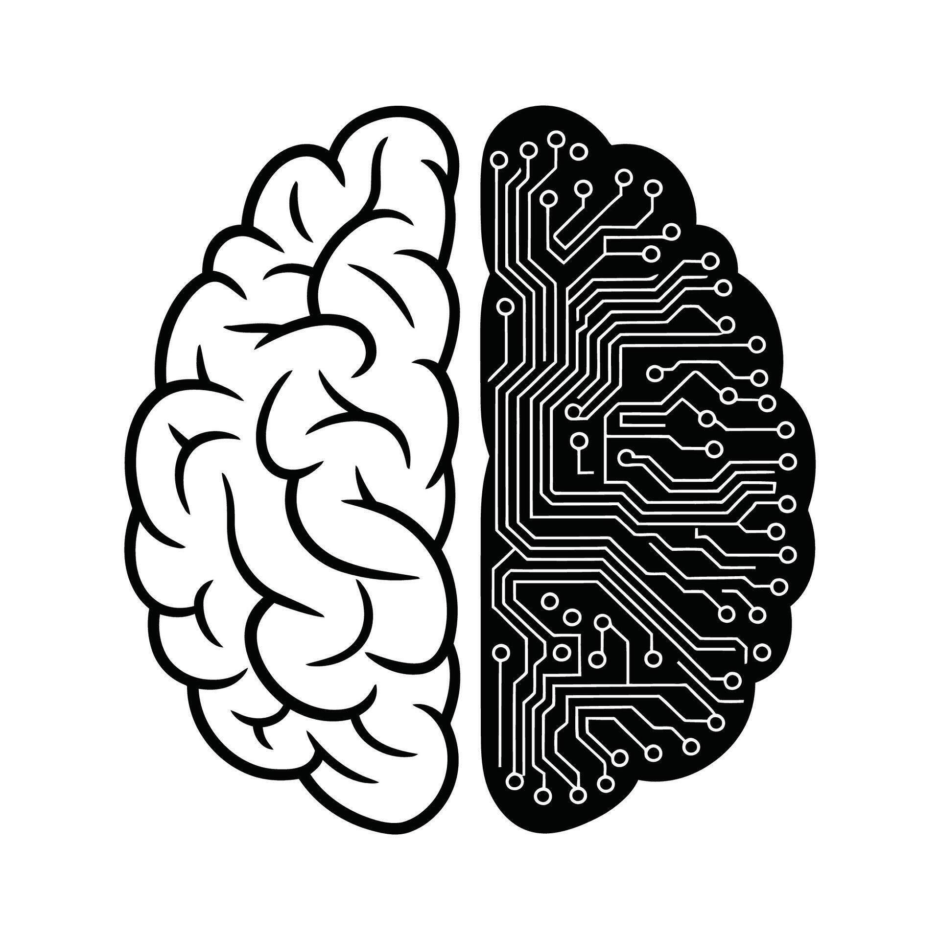 Half Brain Half Circuit Artificial Intelligence Concept Illustration 52154848 Vector Art at Vecteezy