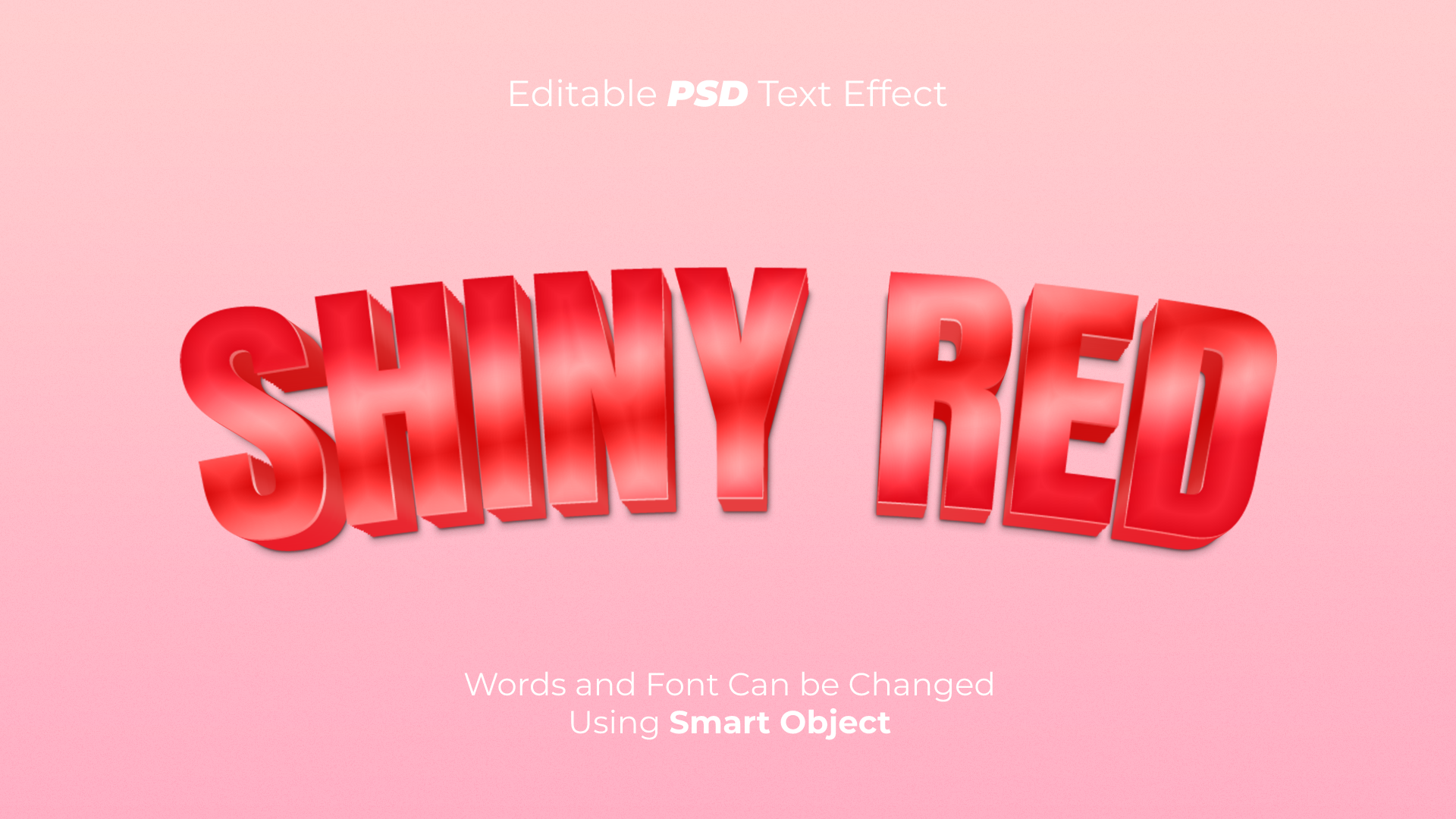 3D Editable Shiny Red Text Effects 52157457 PSD