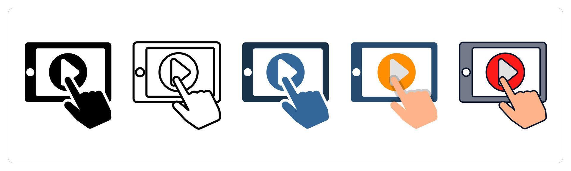 A set of 5 Tutorial icons as , Tutorial, Learning 52173403 Vector Art ...