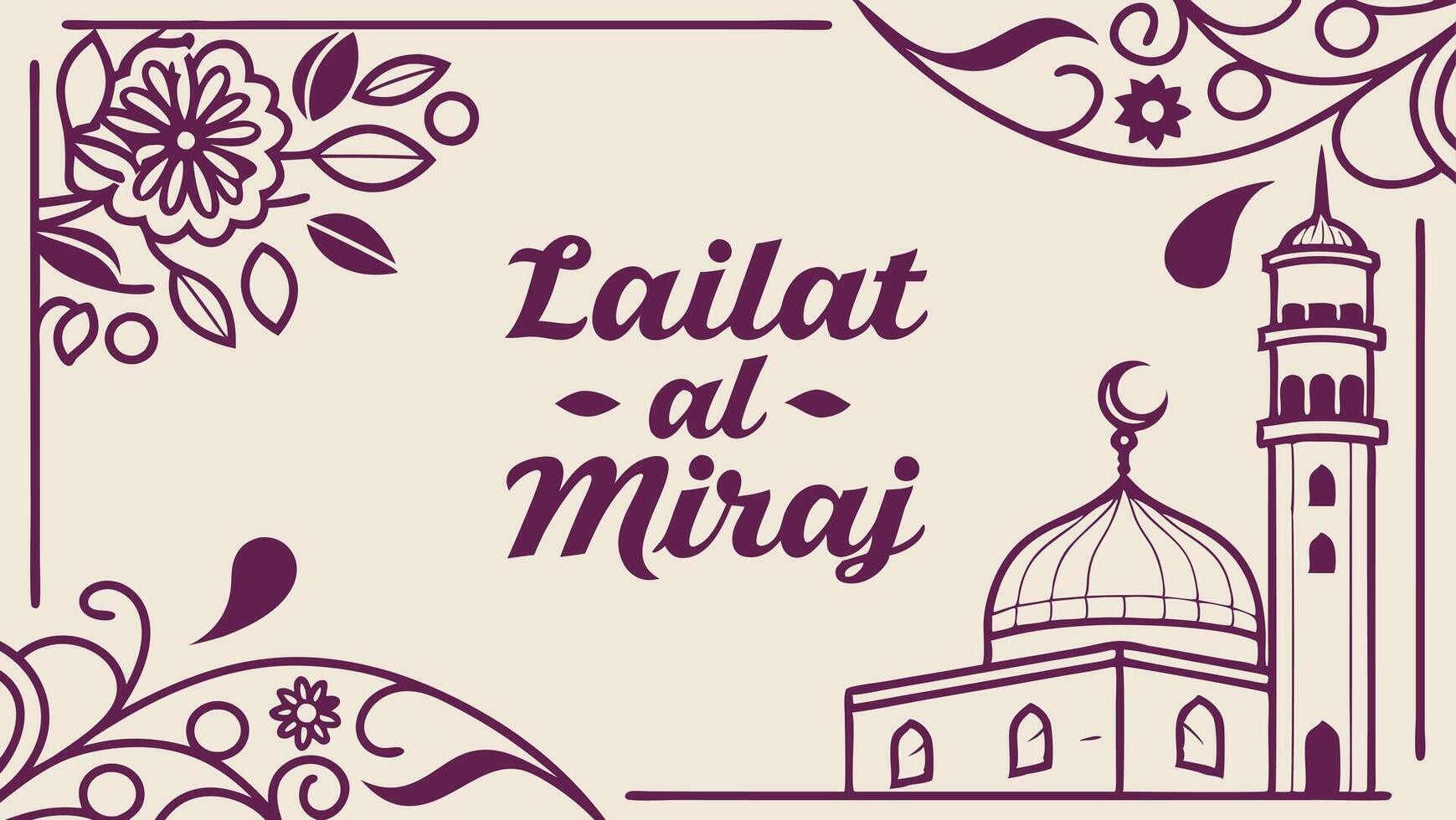 Lailat al miraj islamic greeting card 52173623 Vector Art at Vecteezy