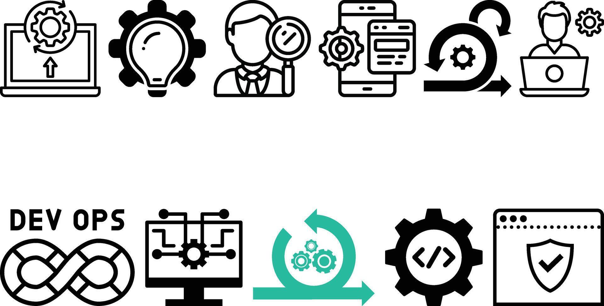 DevOps methodology and software development icon design 52174467 Vector ...