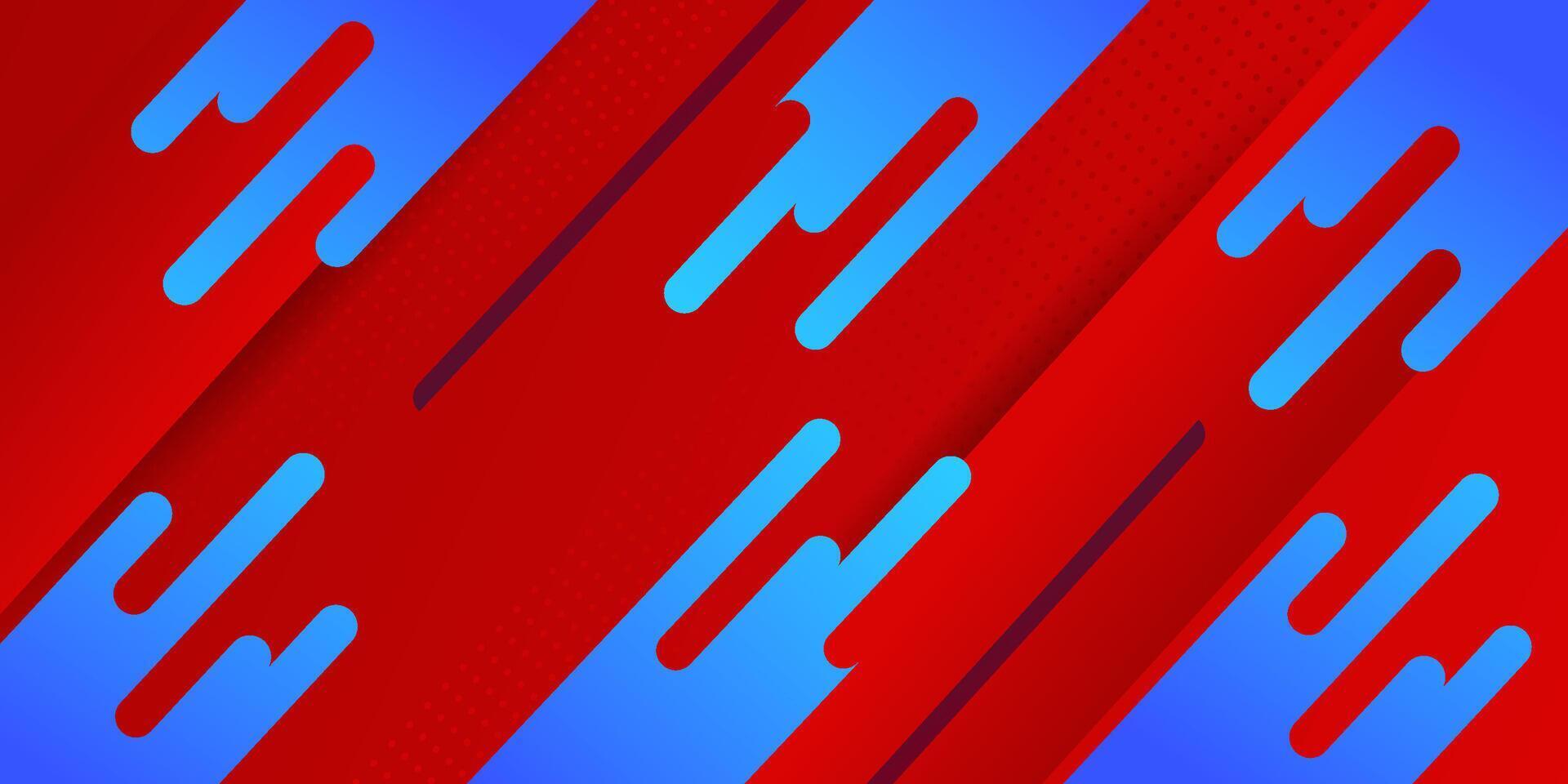 Abstract Red Gradient Illustration Background With Blue Rectangle Pattern In 3d View Dynamic
