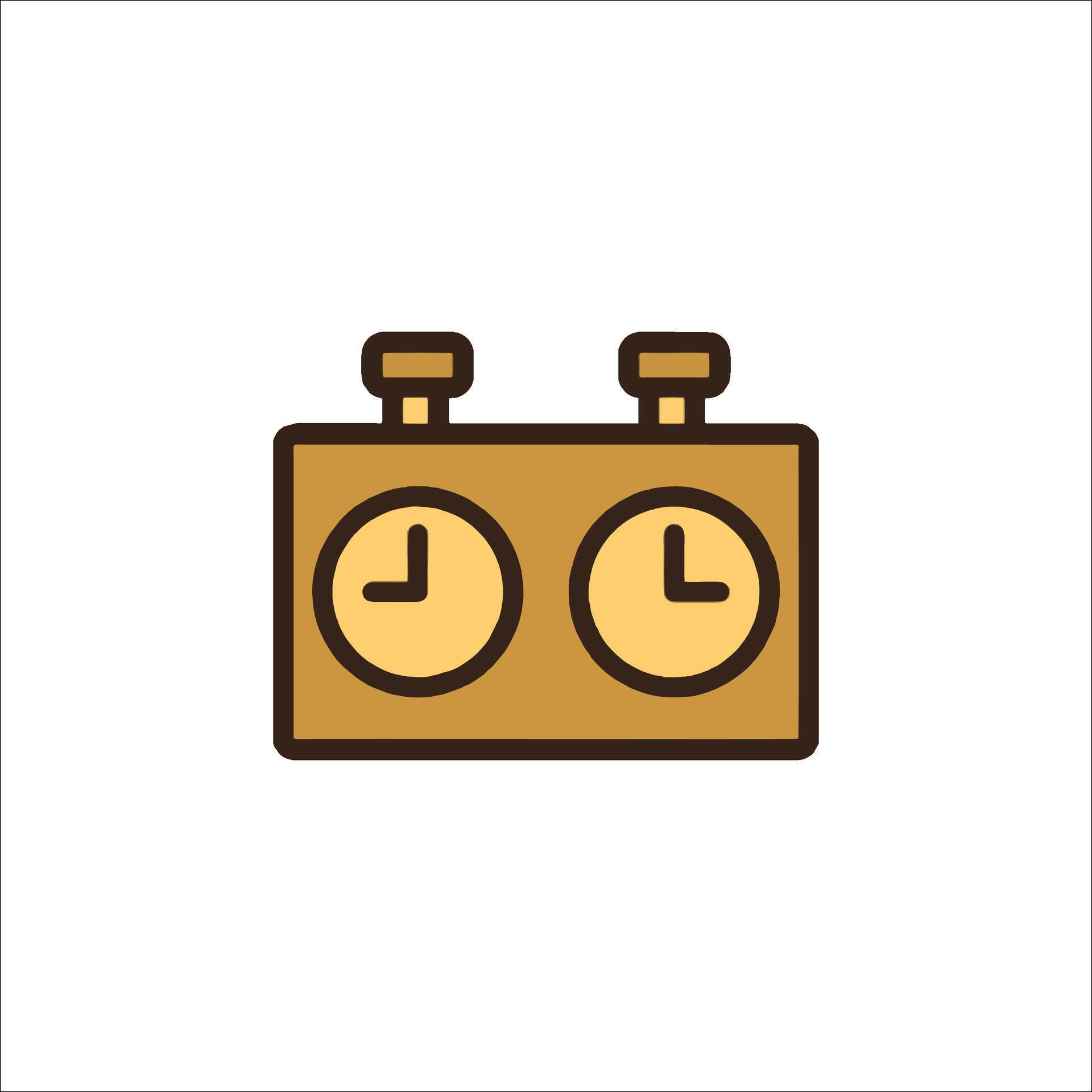 A clock icon with two clocks on it 52203069 Vector Art at Vecteezy