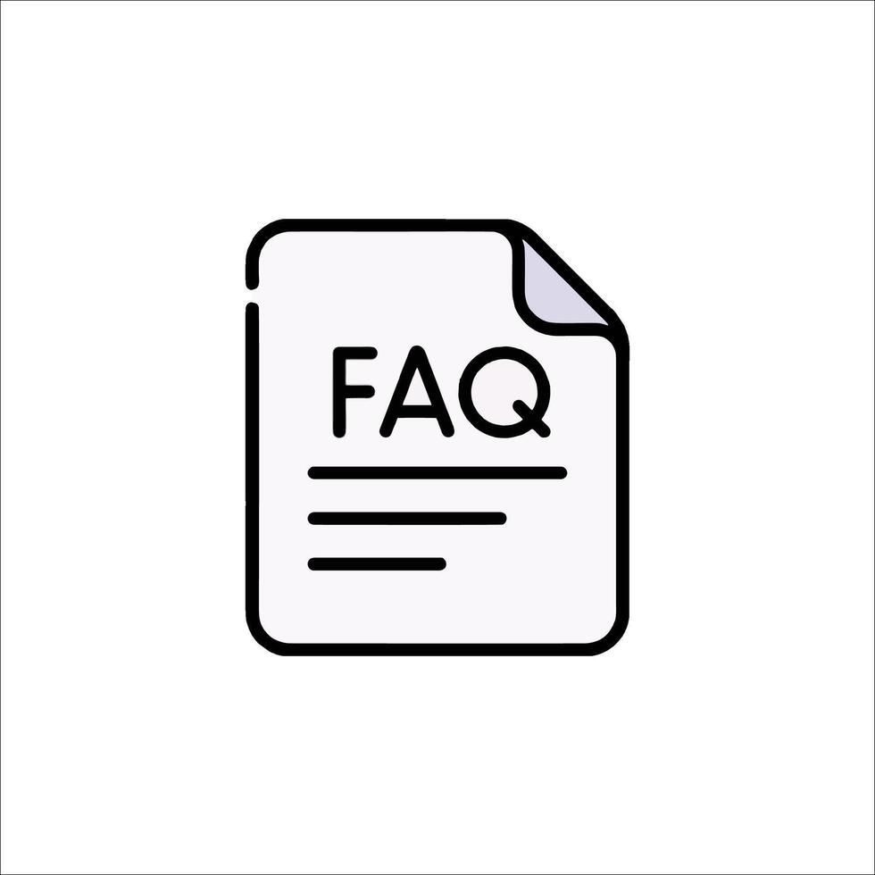 Faq document icon 52207527 Vector Art at Vecteezy