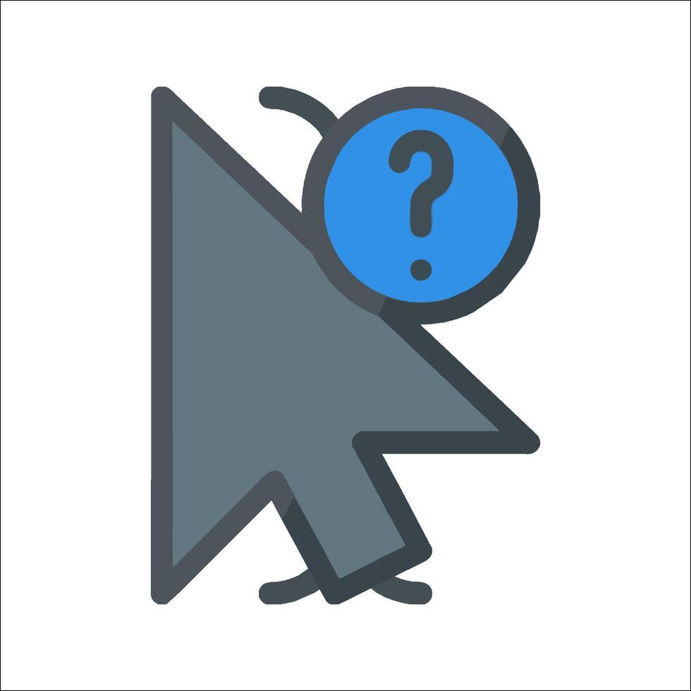 Mouse cursor with question mark icon 52212168 Vector Art at Vecteezy