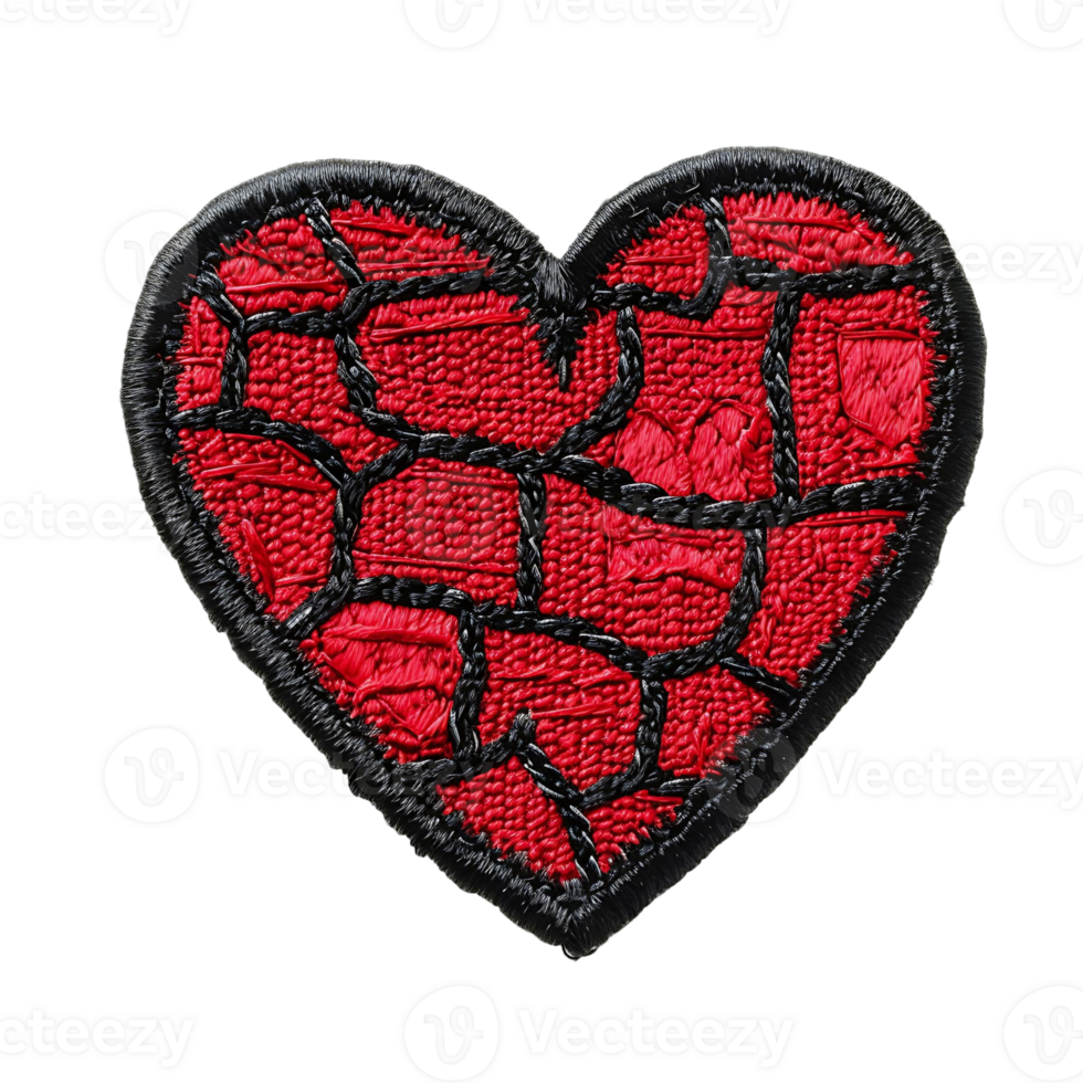 Isolated Heart Embroidered Patch Badge on Clear Background 52214155 PNG Isolated Heart Embroidered Patch Badge on Clear Background 52214155 PNG