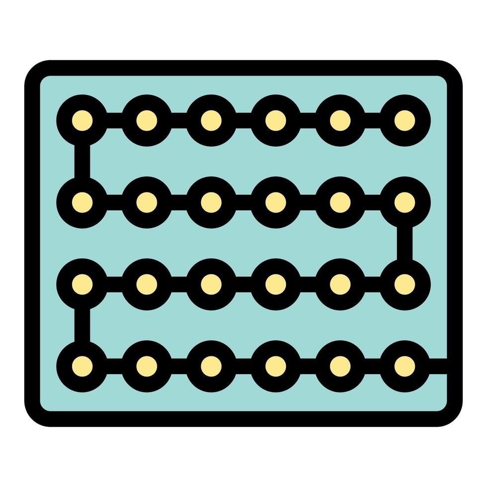 Electronic Microchip Circuit Board Showing Connections On Blue