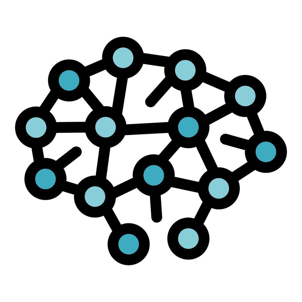 Brain icon representing neural network processing information 52234359 Vector Art at Vecteezy