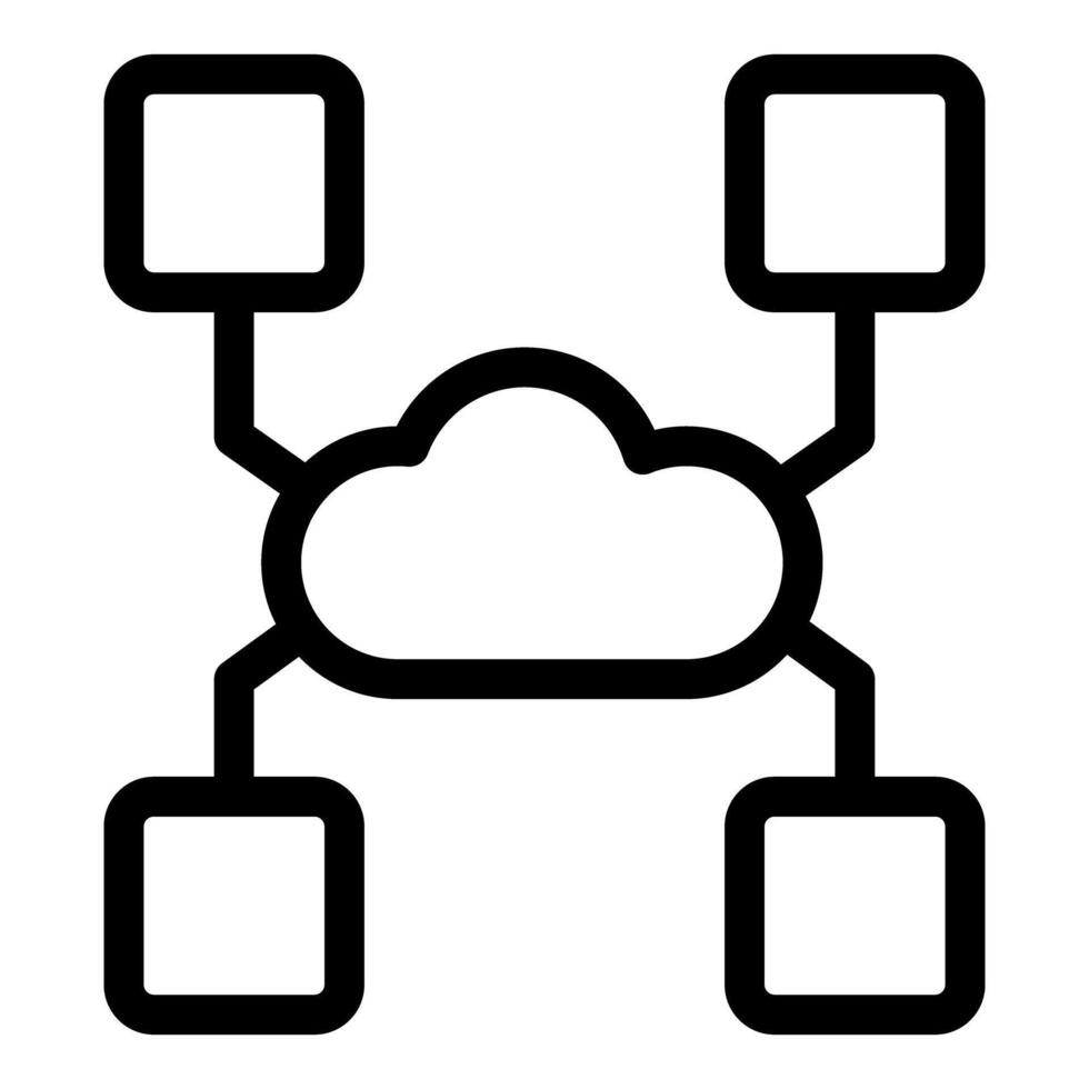 Cloud computing connecting multiple devices via network servers 52234487 Vector Art at Vecteezy