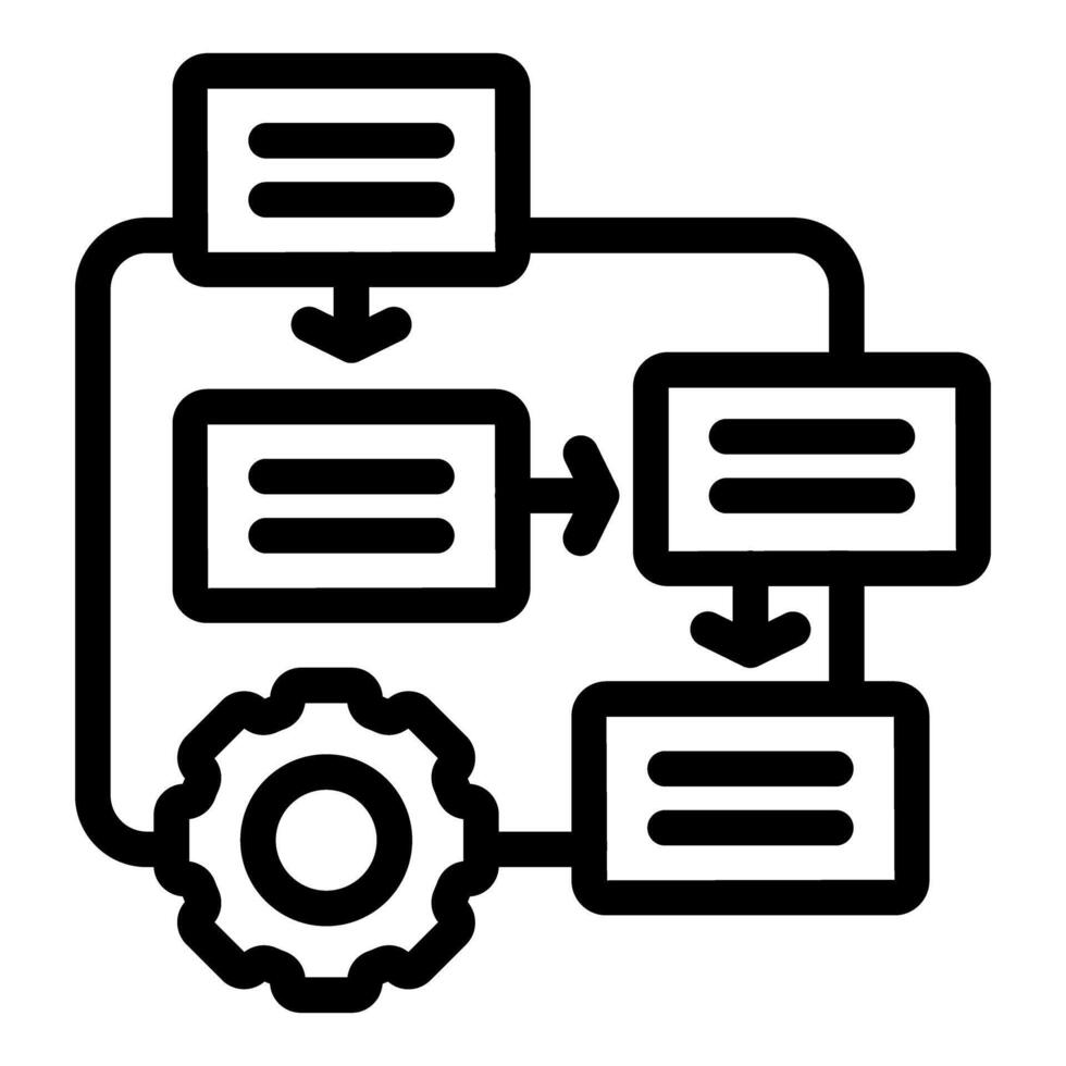 Workflow Automation System Managing Data Flow With Process Optimization 52234532 Vector Art At