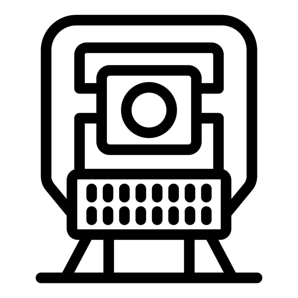 Modern high speed train moving forward on railway track 52235558 Vector ...