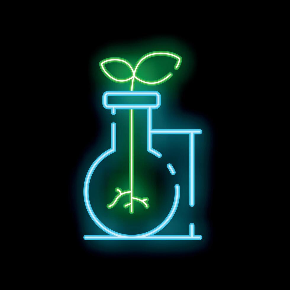Neon sign of plant growing in a lab flask on black background 52235825 ... Neon sign of plant growing in a lab flask on black background 52235825 ...