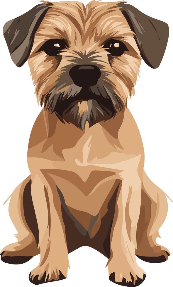 cute simple Border Terrier clipart 52238432 Vector Art at Vecteezy