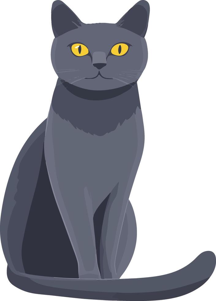 cute simple Chartreux clipart 52238568 Vector Art at Vecteezy