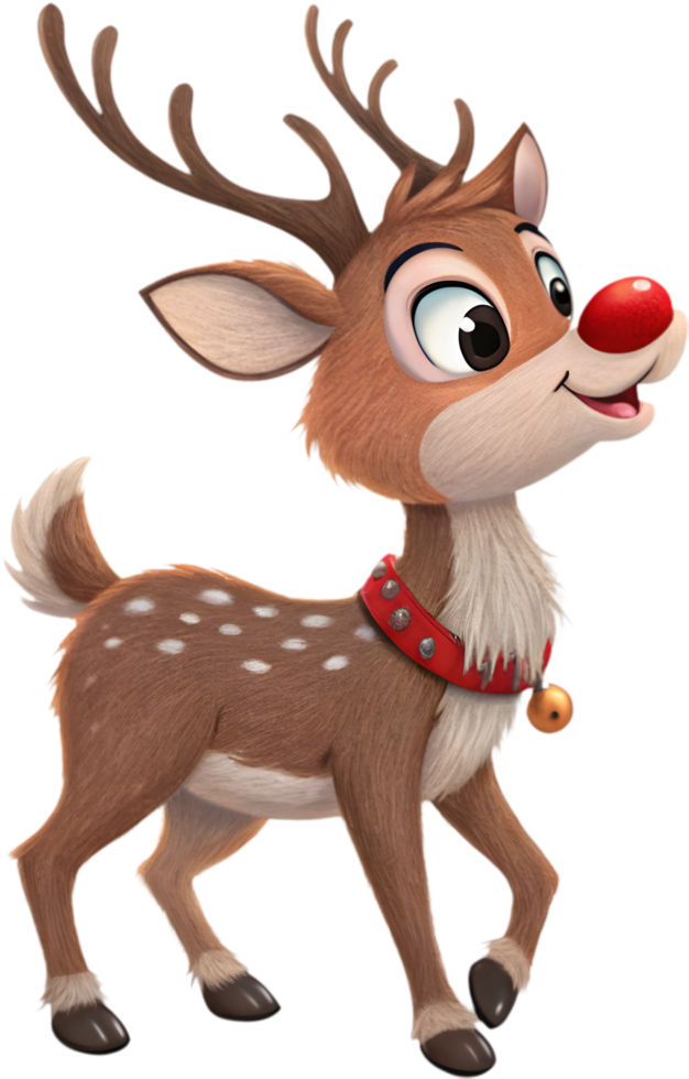 Magical Red Nose Reindeer Clipart For Spreading Christmas Joy