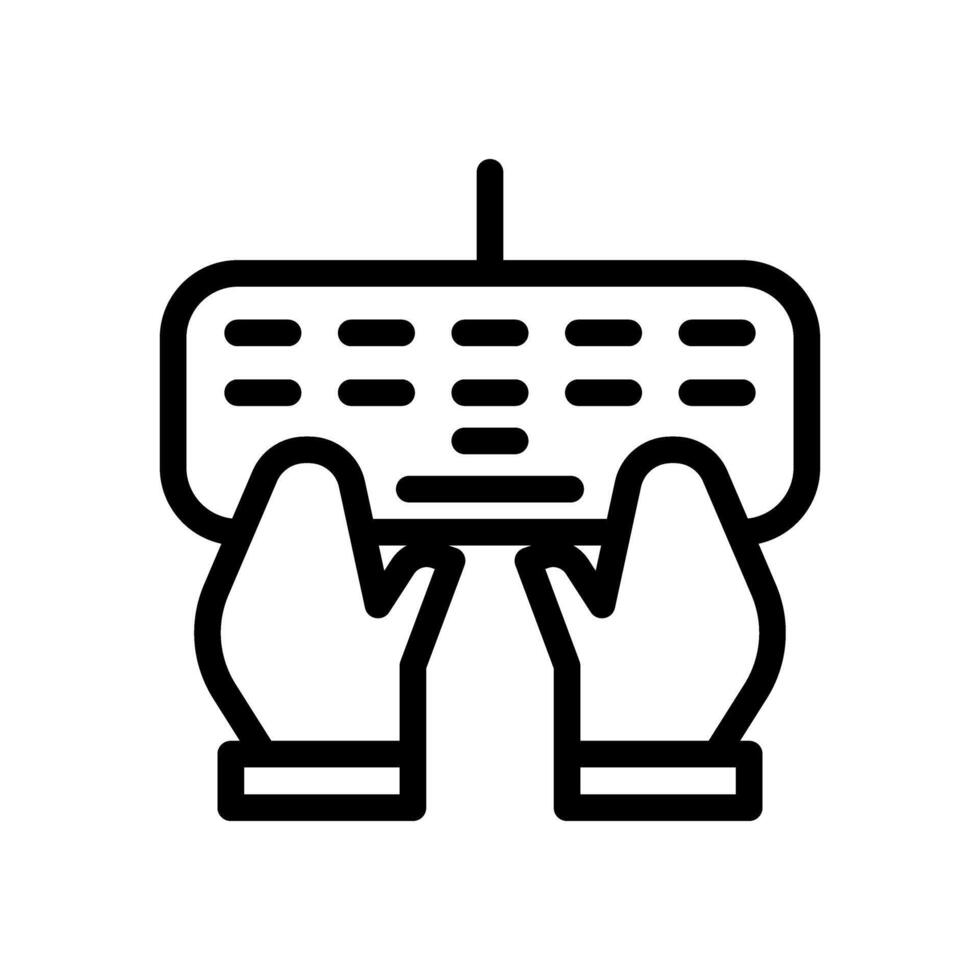 Icon Line hand typing keyboard. Outline style. 52245751 Vector Art at ... Icon Line hand typing keyboard. Outline style. 52245751 Vector Art at ...