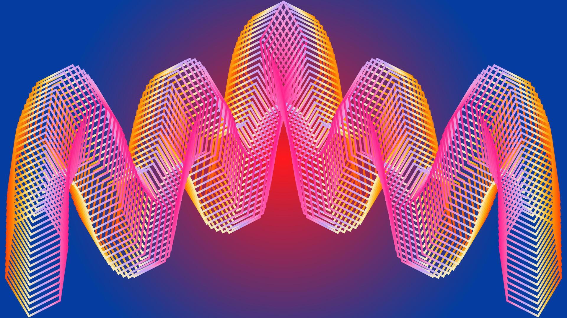 Waveform Colorful Abstract Geometric Structure Background 52261888 Vector Art At Vecteezy