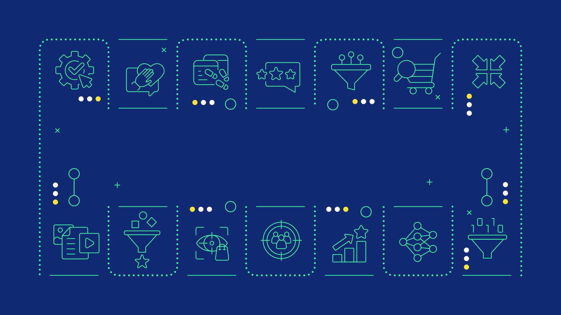 Recommendation system blue word concept. Target audience, marketing ...