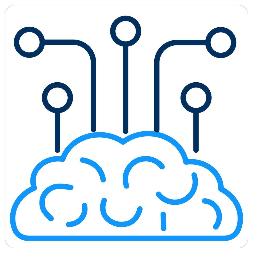 Brain solution and artificial intelligence icon concept 52270632 Vector ...