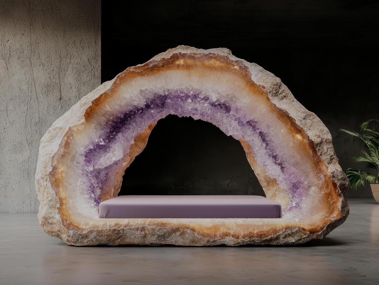 amethyst geode crystal display stand 52273580 Stock Photo at Vecteezy