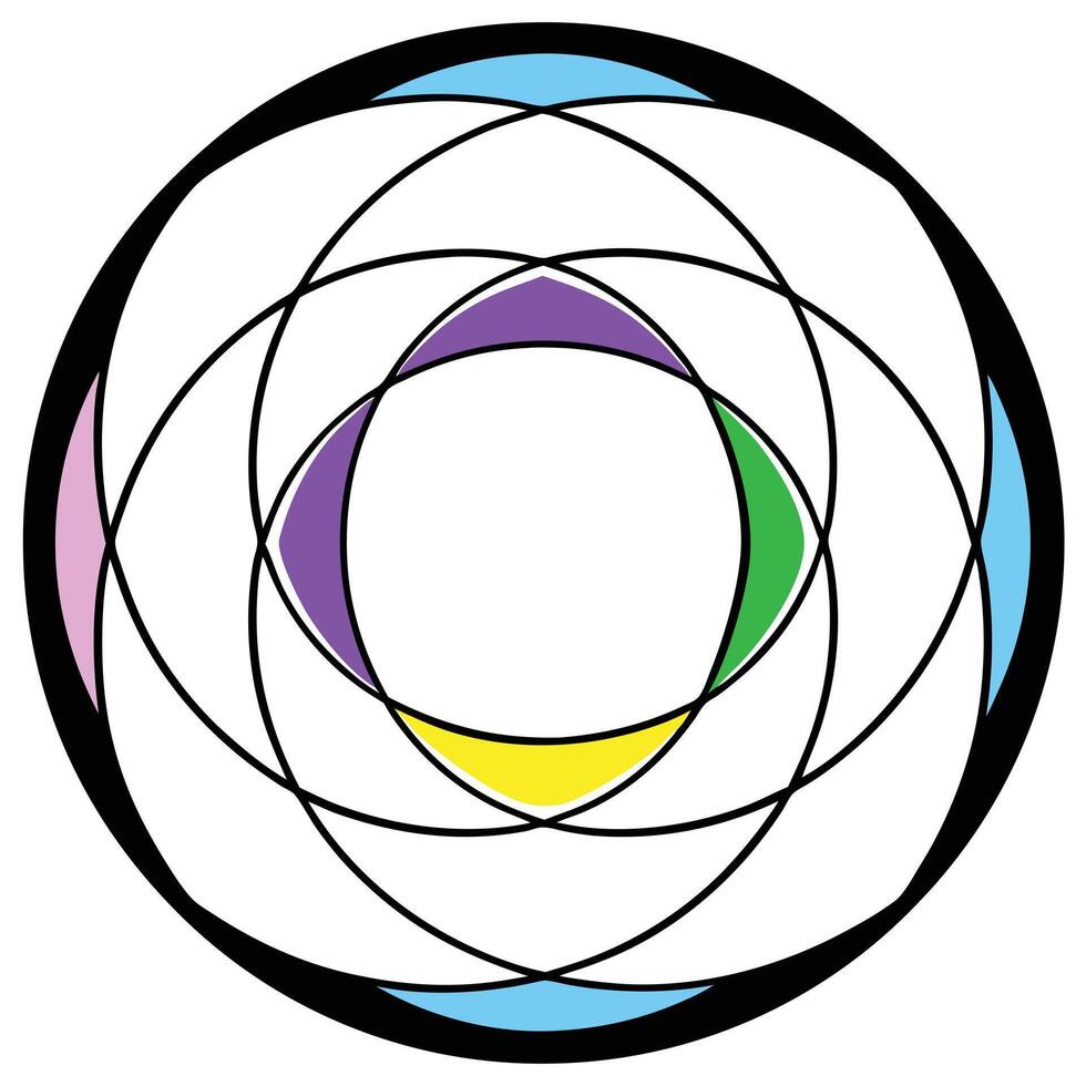 Abstract Circular Design with Intersecting Arcs 52293709 Vector Art at Vecteezy