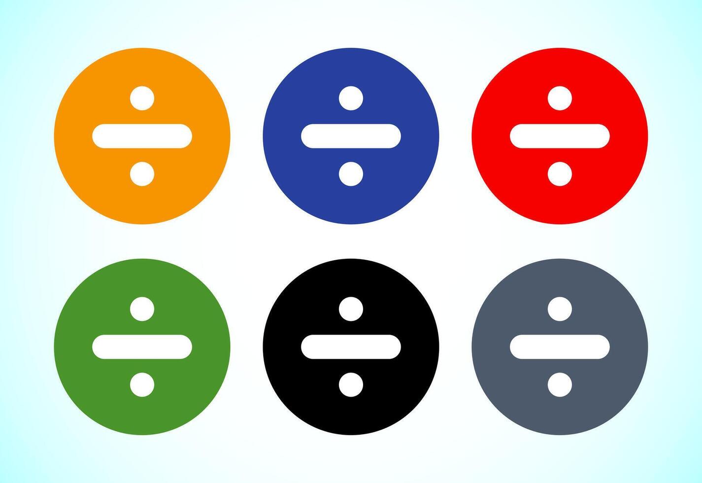 Divide Icon Design Set, Math Symbol 52298993 Vector Art At Vecteezy