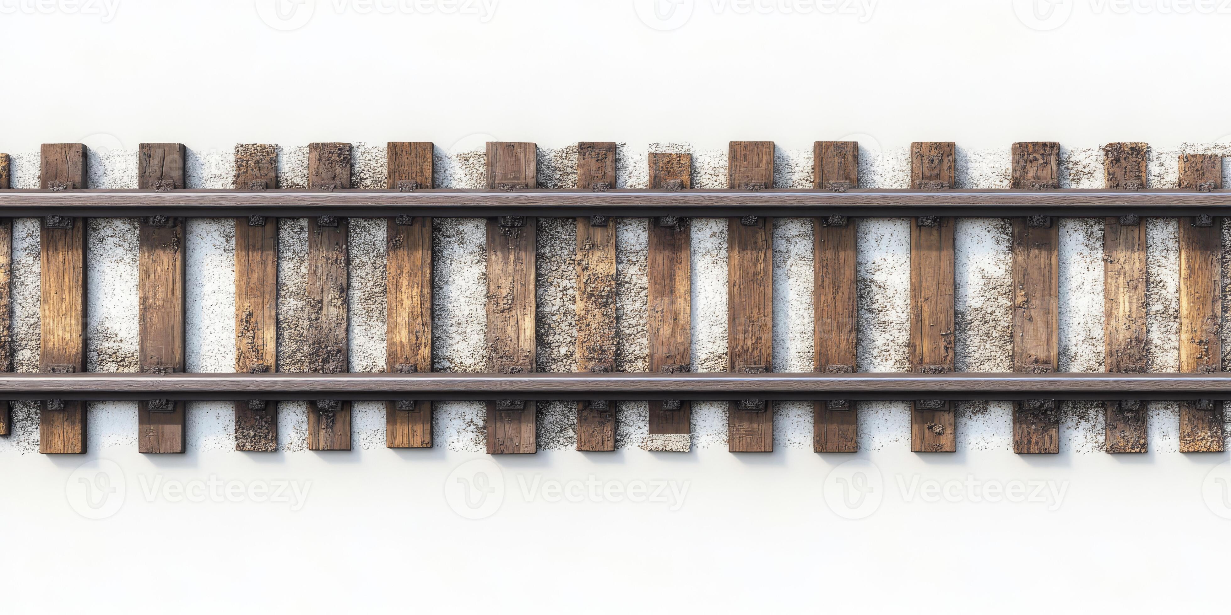 A detailed and intricate 3D model of a train rail that showcases ...