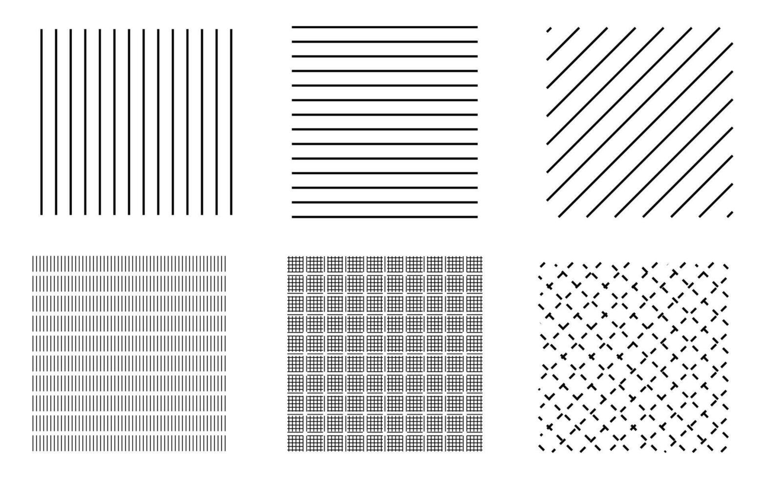 A set of different patterns that are made from lines 52310514 Vector ...