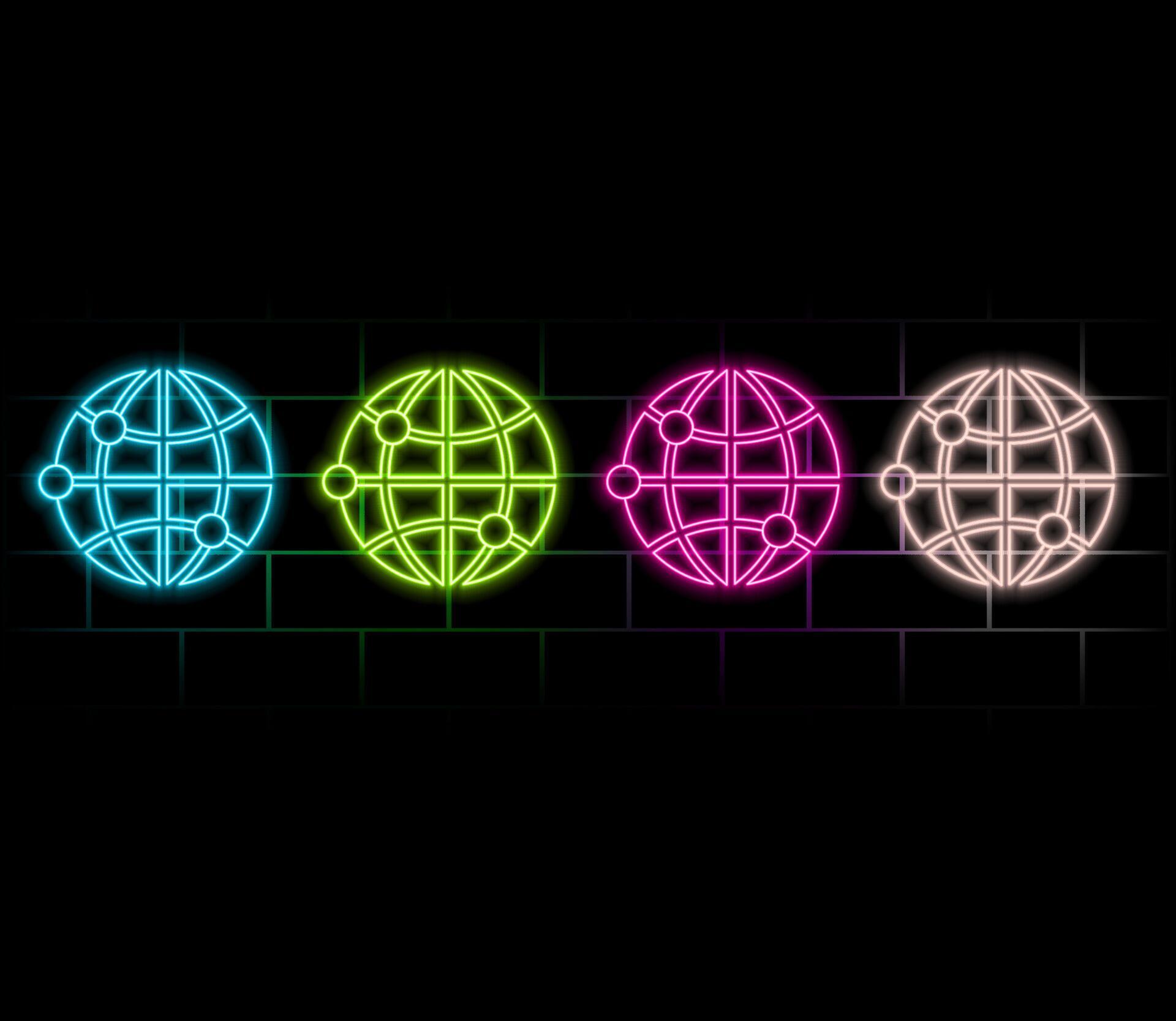 Neon planet Earth icon in thin line style 52312837 Vector Art at Vecteezy Neon planet Earth icon in thin line style 52312837 Vector Art at Vecteezy