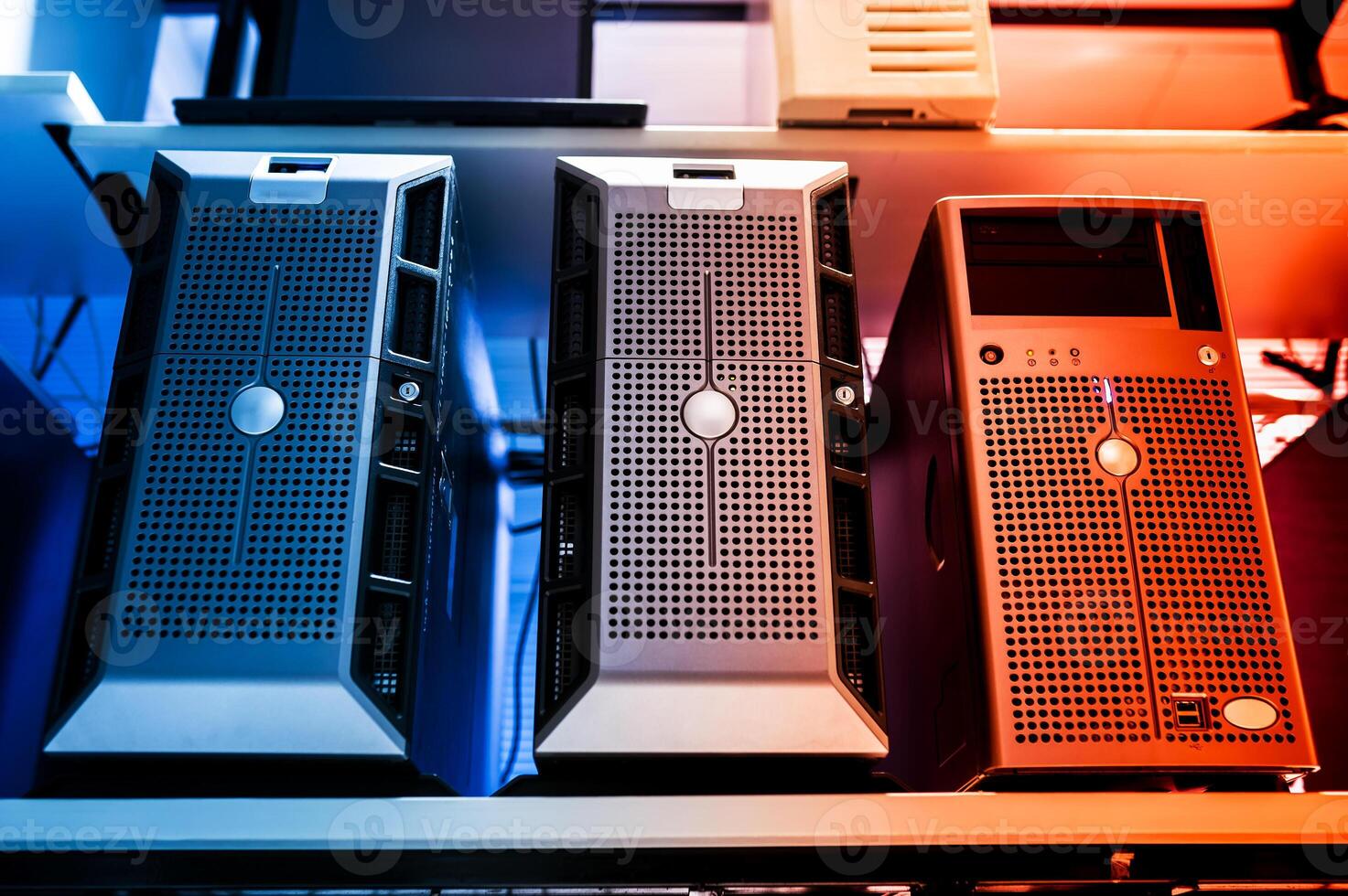 A row of computer towers 52315211 Stock Photo at Vecteezy