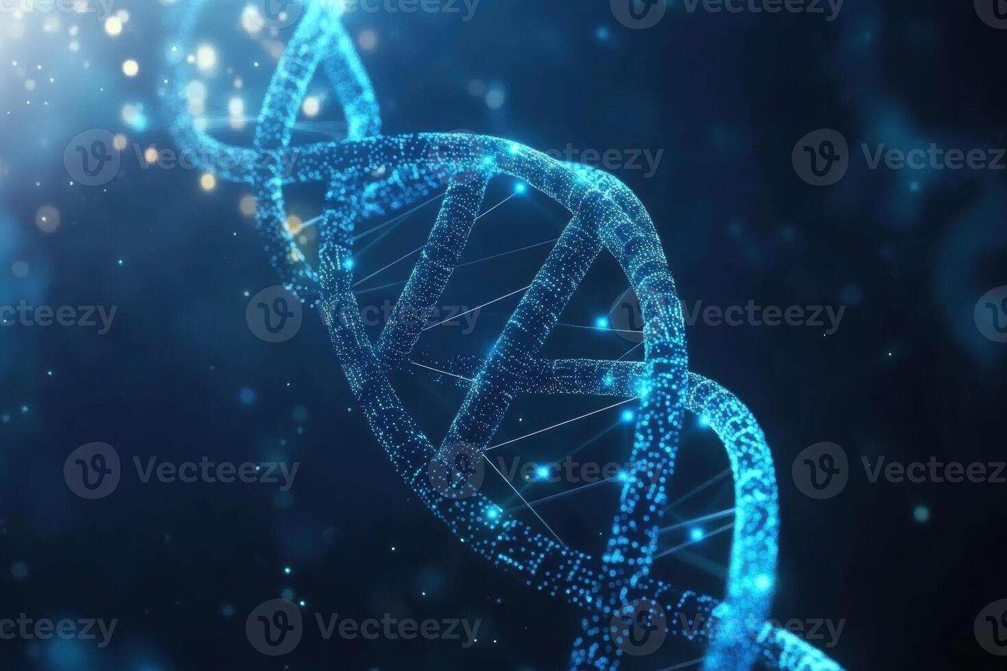 Glowing blue dna double helix rotating in digital world 52318007 Stock Photo at Vecteezy
