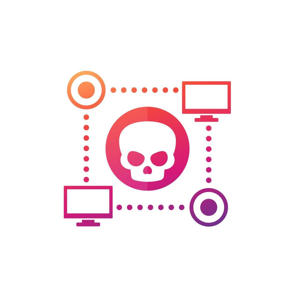Botnet Icon Bot Attack Malware In Computer Network 52323043 Vector Art At Vecteezy