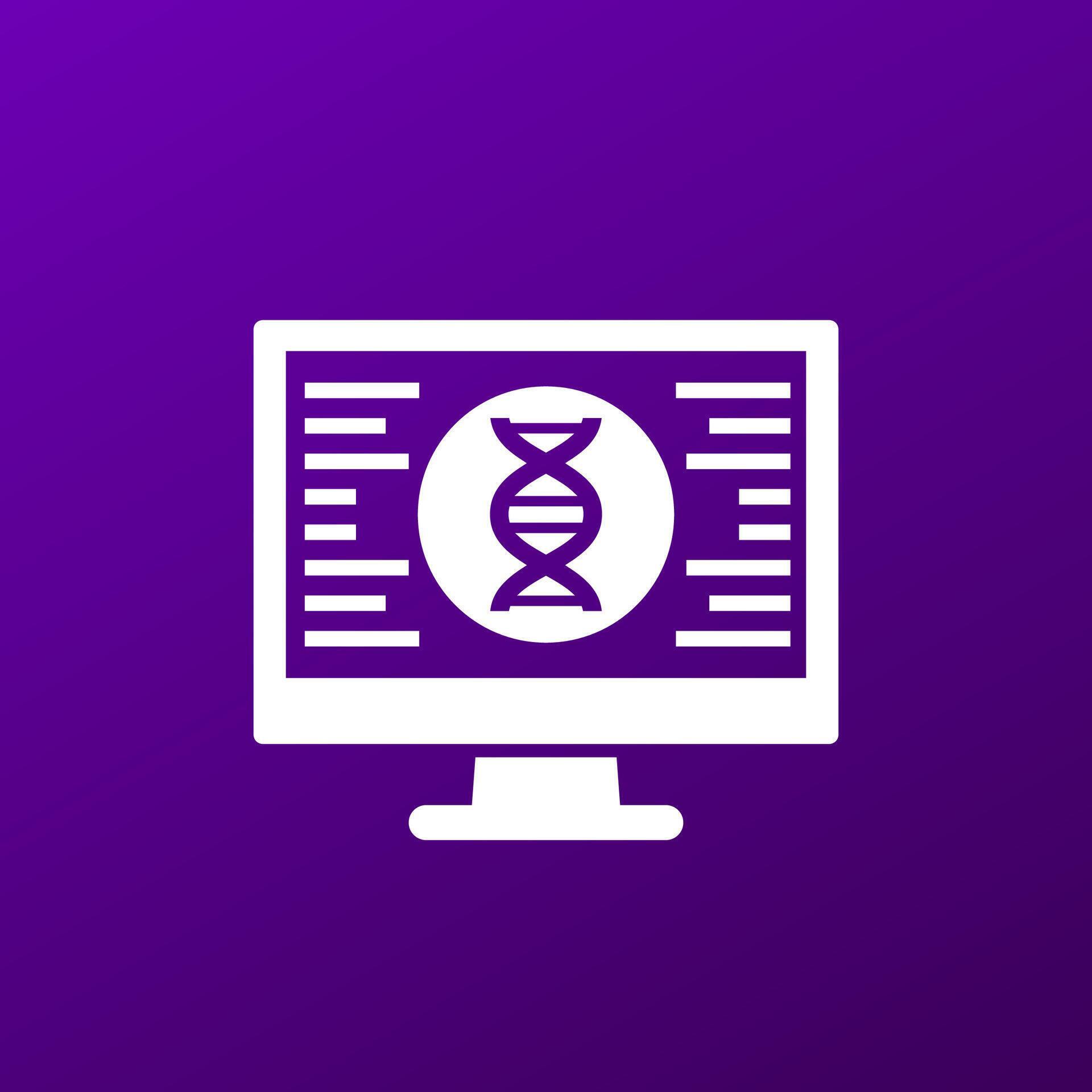 Bioinformatics Icon Analysis Of Biological Data 52323293 Vector Art At