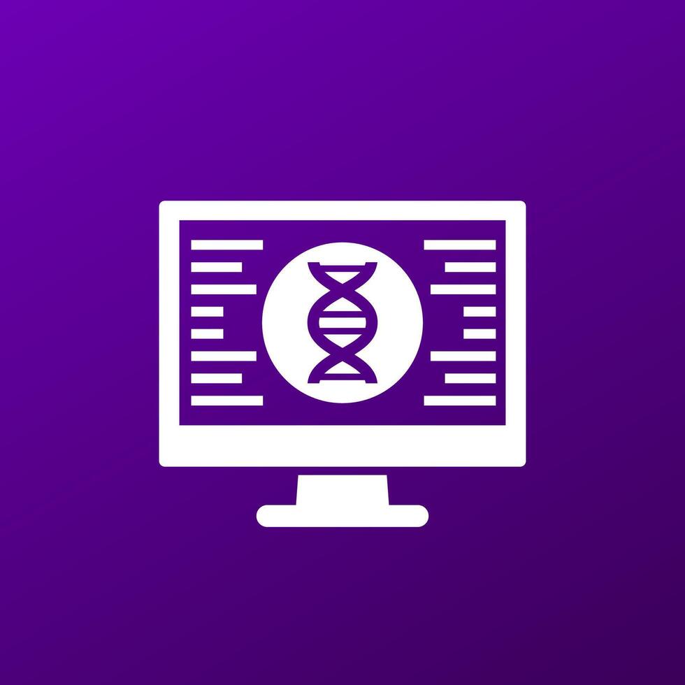 bioinformatics icon, analysis of biological data 52323293 Vector Art at ...