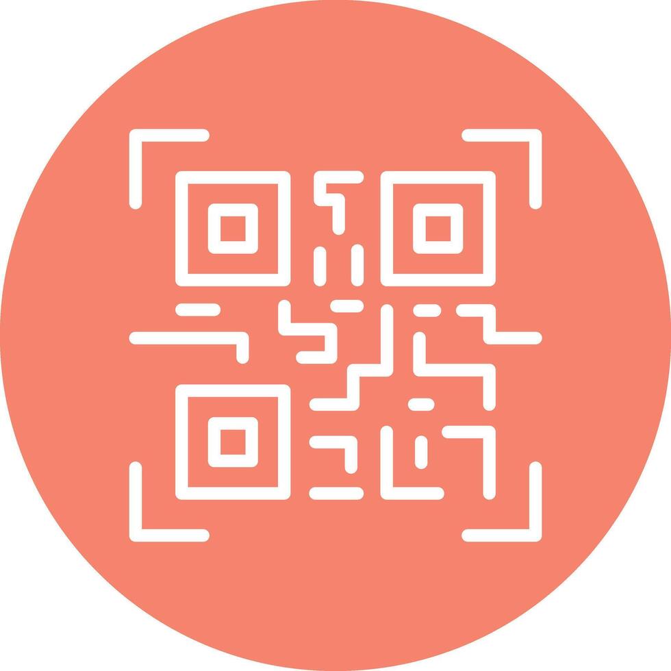 escanear qr código línea circulo antecedentes icono 52332811 Vector en ...