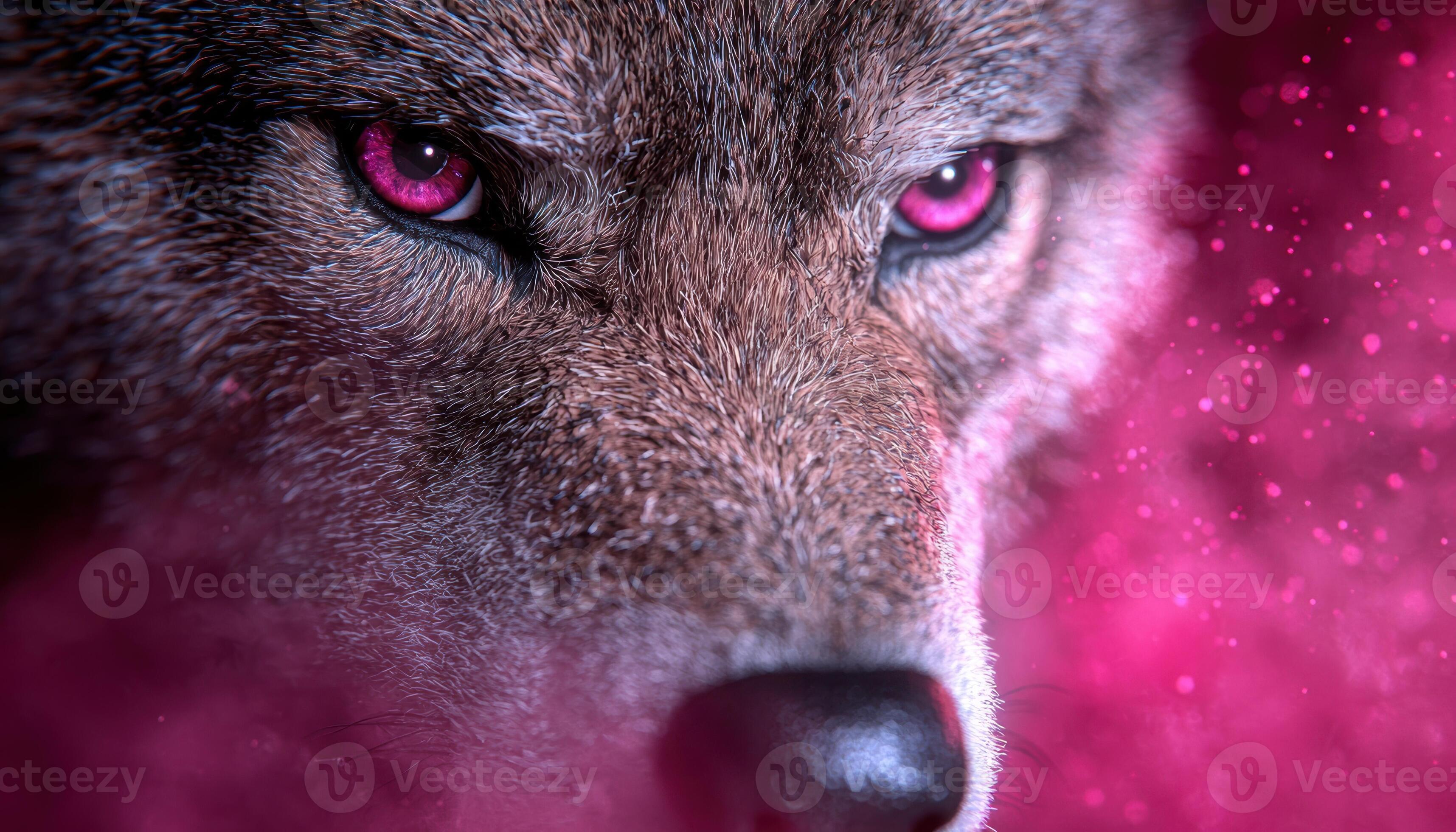 Intense glowing eyes of a fierce wolf 52335886 Stock Photo at Vecteezy