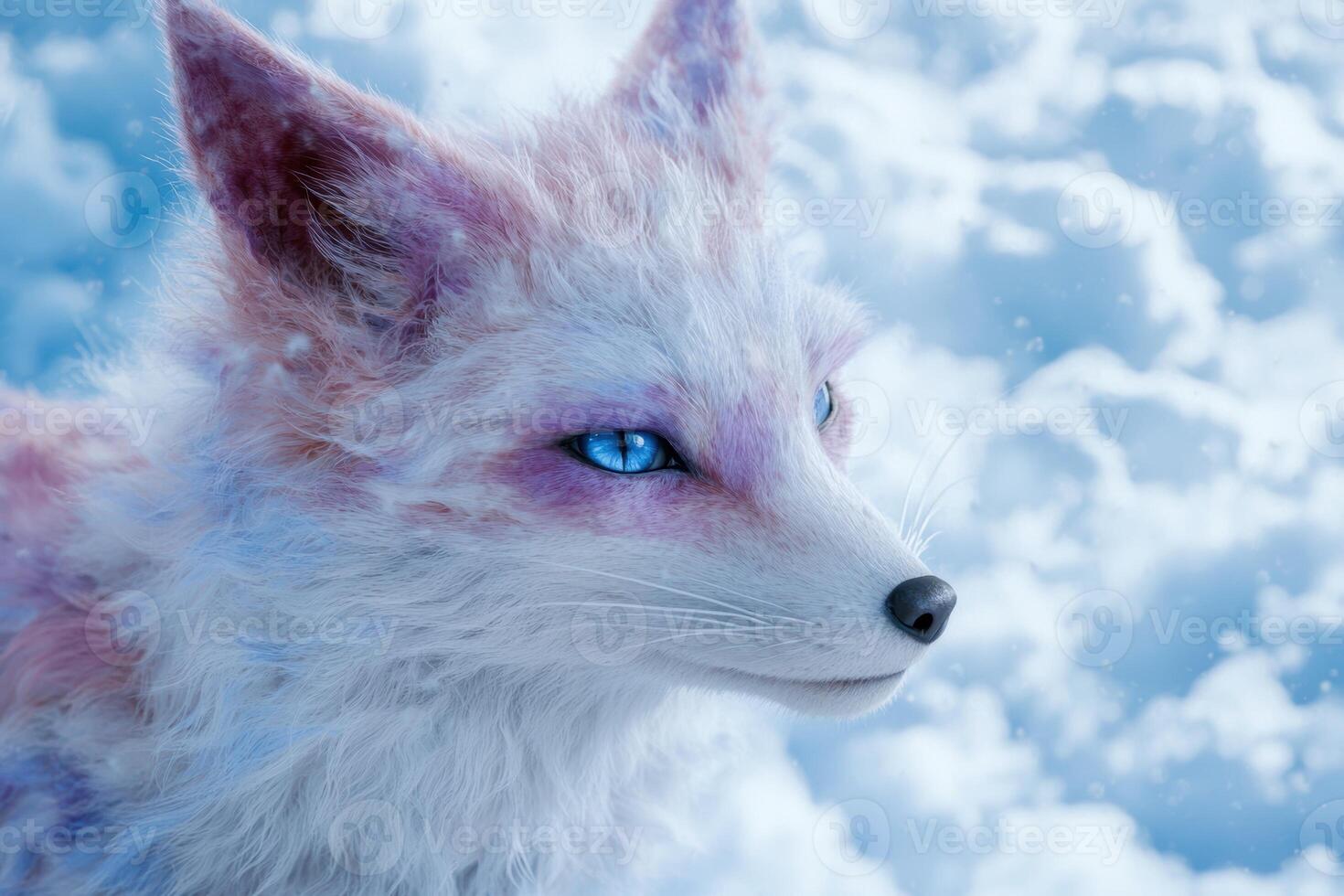 Majestic white wolf with piercing blue eyes 52337671 Stock Photo at ...