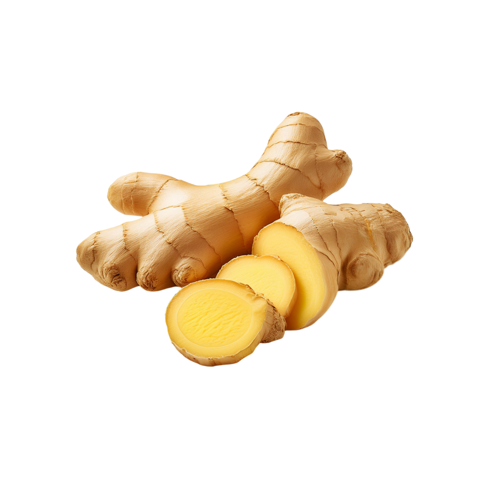Whole fresh ginger with slices on transparent background 52342420 PNG Whole fresh ginger with slices on transparent background 52342420 PNG