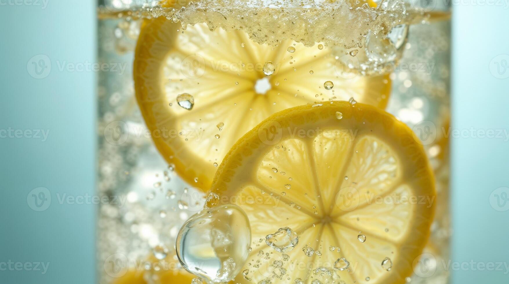 Sparkling water with fresh lemon slices 52363211 Stock Photo at Vecteezy