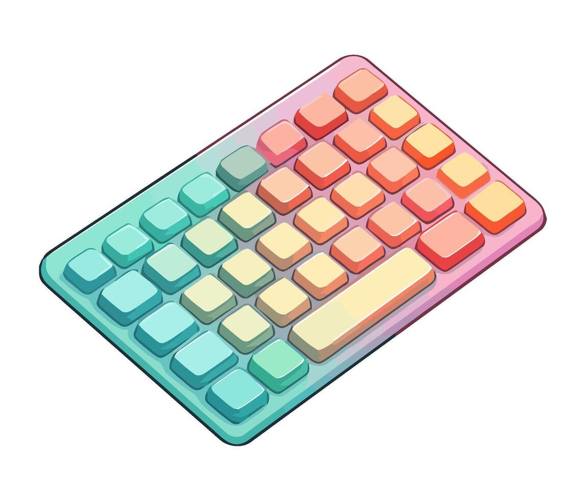 Modern Computer Keyboard On White Background Icon Isolated 52365524
