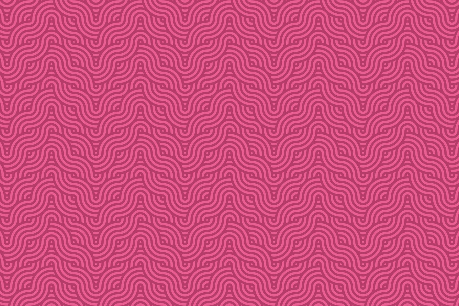 Pattern Of Pink Wavy Lines In Japanese Seigaiha Style Overlapping Circle Stripes Illustration