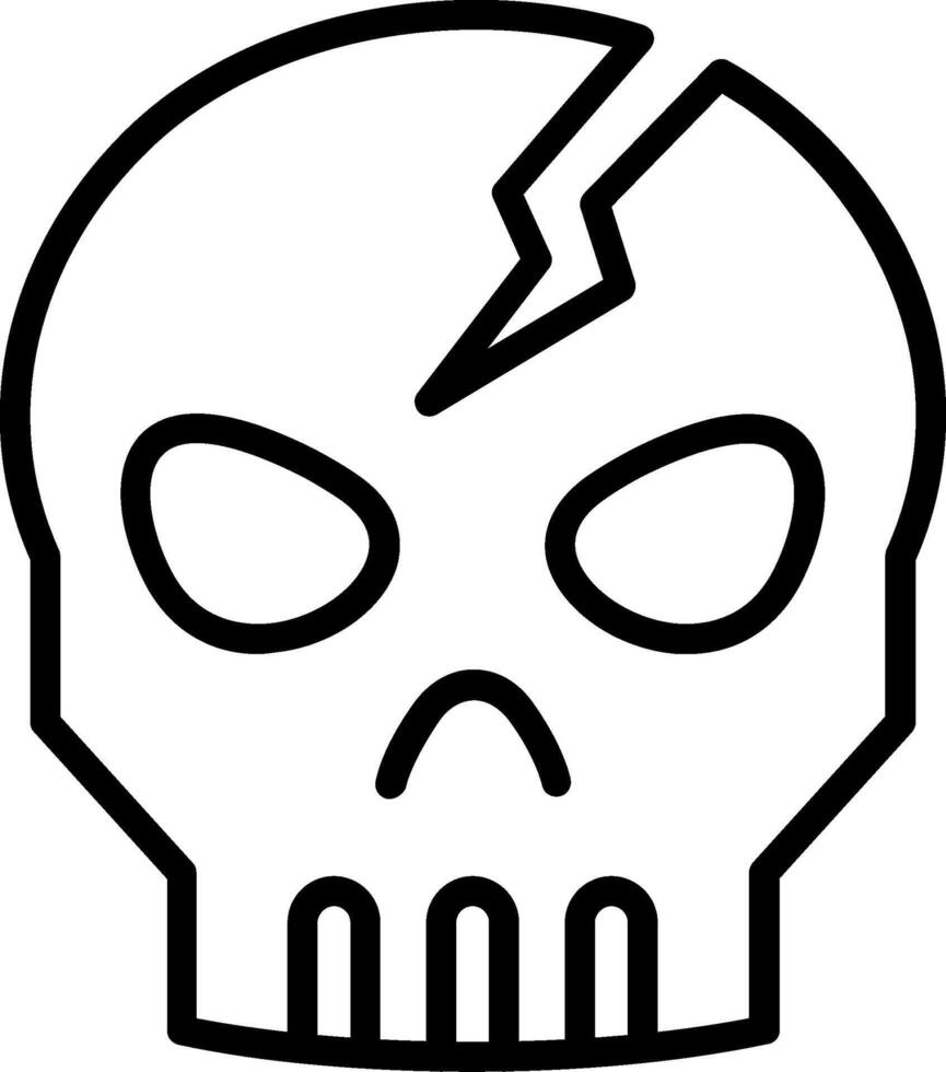 Broken skull Line Icon Design 52375964 Vector Art at Vecteezy Broken skull Line Icon Design 52375964 Vector Art at Vecteezy