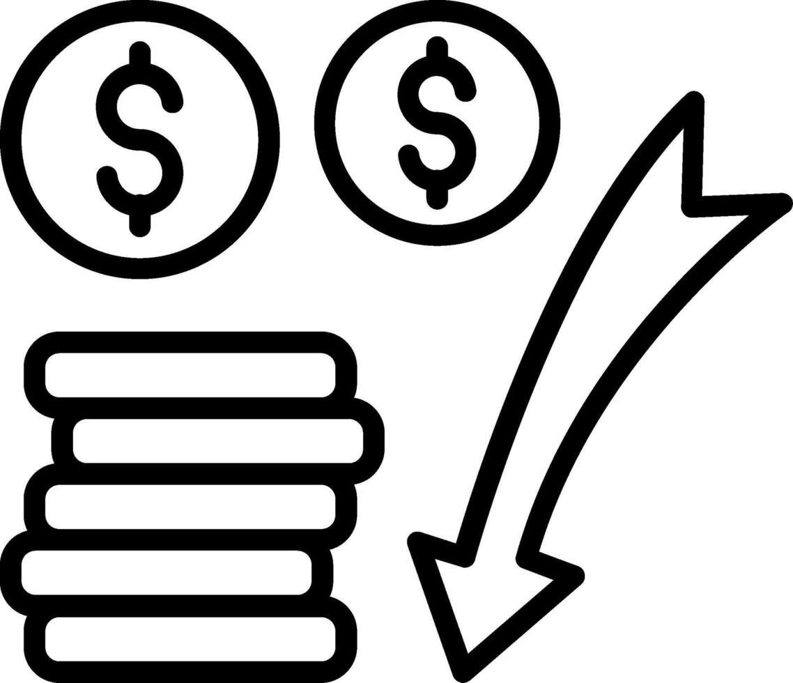 Decrease Line Icon Design 52376124 Vector Art at Vecteezy