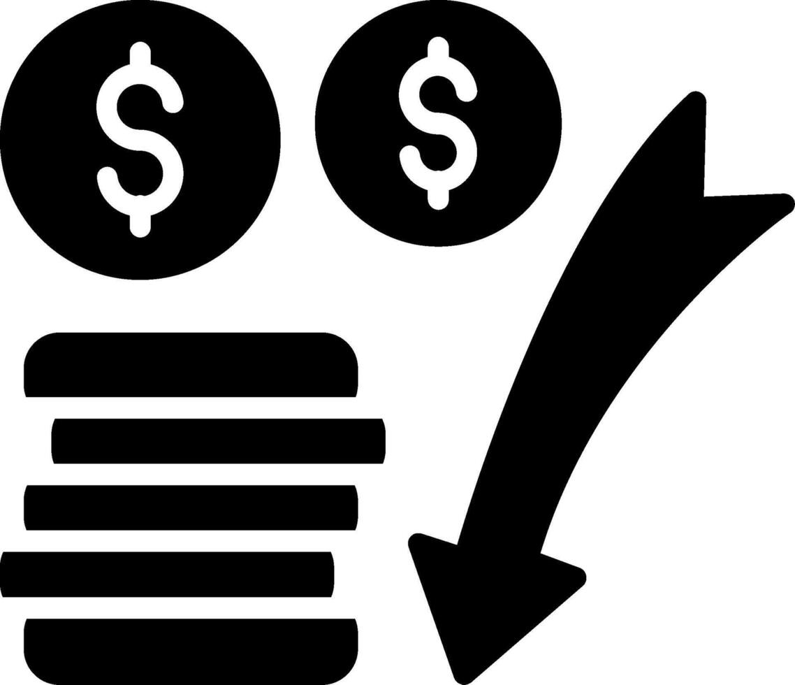 Decrease Glyph Icon Design 52378616 Vector Art at Vecteezy